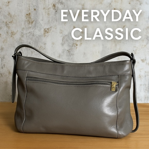 SAS | Bags | Sas Gray Leather Hobo Shoulder Bag | Poshmark